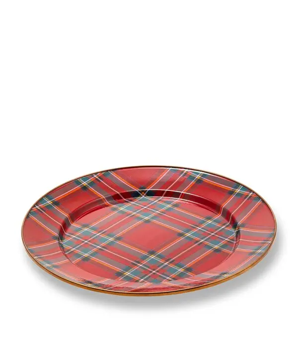 MACKENZIE-CHILDS Tartastic Charger Plate - Red