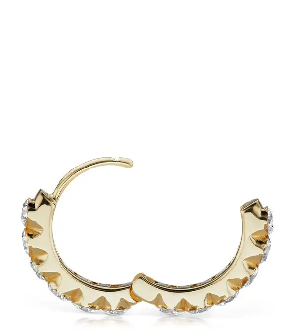 MARIA TASH Invisible Set Large Diamond Eternity Hoop Earring