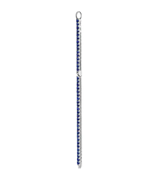 MARIA TASH Diamond And Sapphire Eternity Bar Earring Charm - White