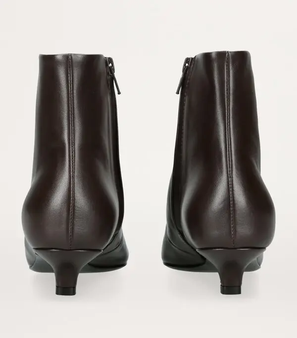 TOTEME Leather Slim Ankle Boots 35