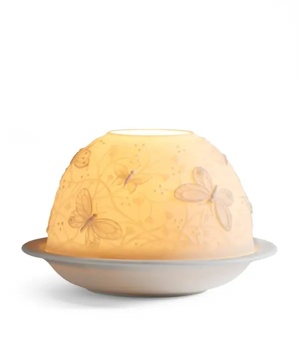Bernardaud Butterflies Led Votivelight Lithophane - White