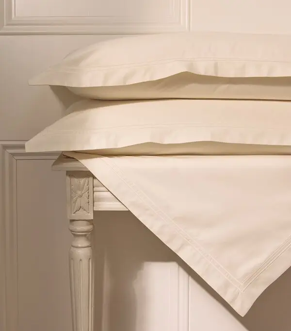 Harrods Brompton Ii Super King Flat Sheet - Ivory