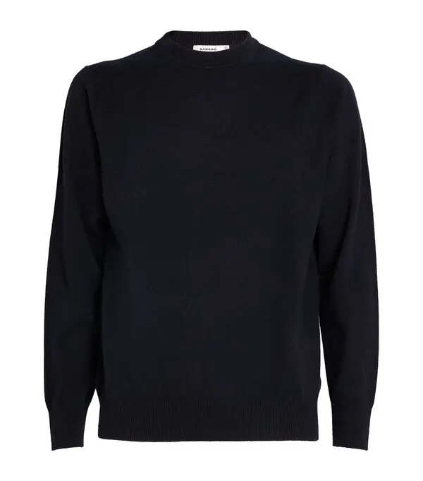 Sandro Cashmere Crew Neck Sweater - Blue