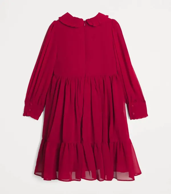 patachou red dress Patachou Girls Red Tweed Velvet Bow Dress