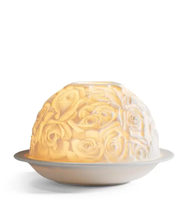 Bernardaud Roses Led Votivelight Lithophane - White