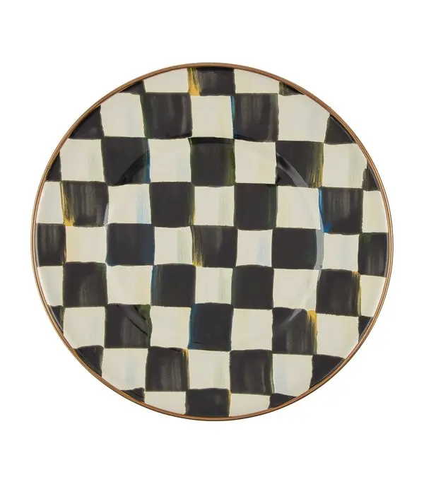 MACKENZIE-CHILDS Courtly Check Salad Plate - Black