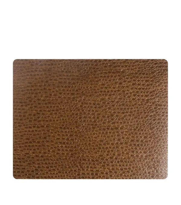 LIND DNA Lace Square Placemats - Brown