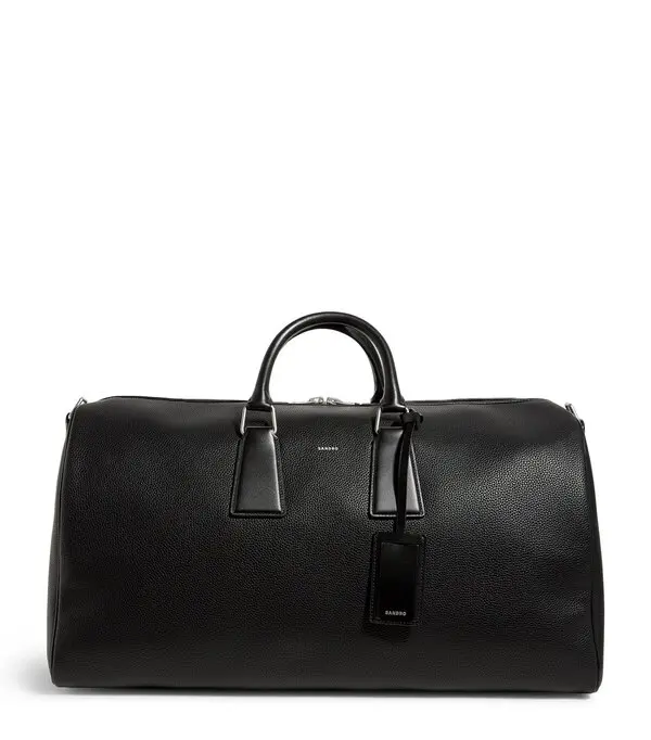 Sandro Coated Canvas Weekend Bag - Black
