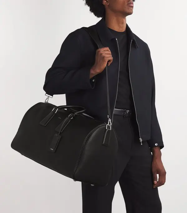 Sandro Coated Canvas Weekend Bag - Black