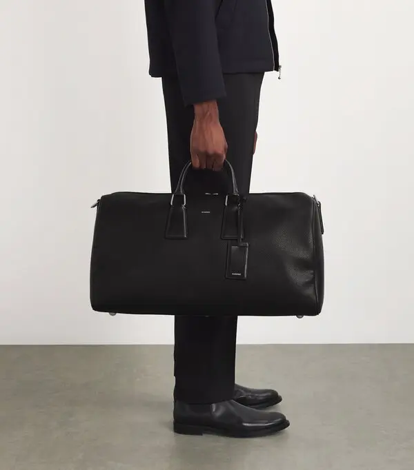 Sandro Coated Canvas Weekend Bag - Black