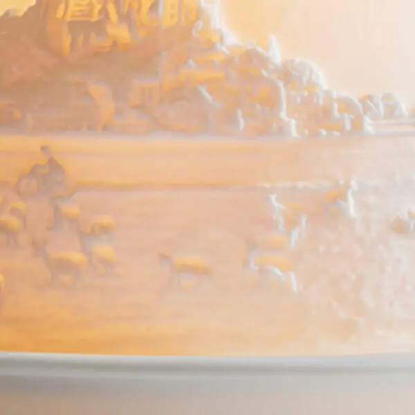 Bernardaud Mont St-michael Led Votivelight Lithophane