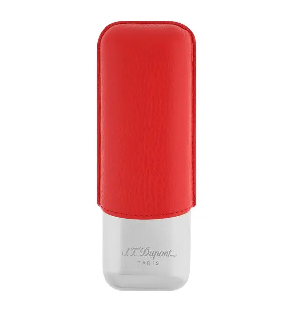 S.t. Dupont Calf Leather 2-cigar Case