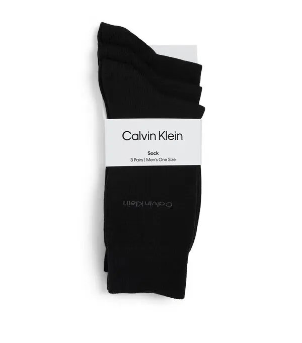 Calvin Klein Cotton-blend Ankle Socks - Black