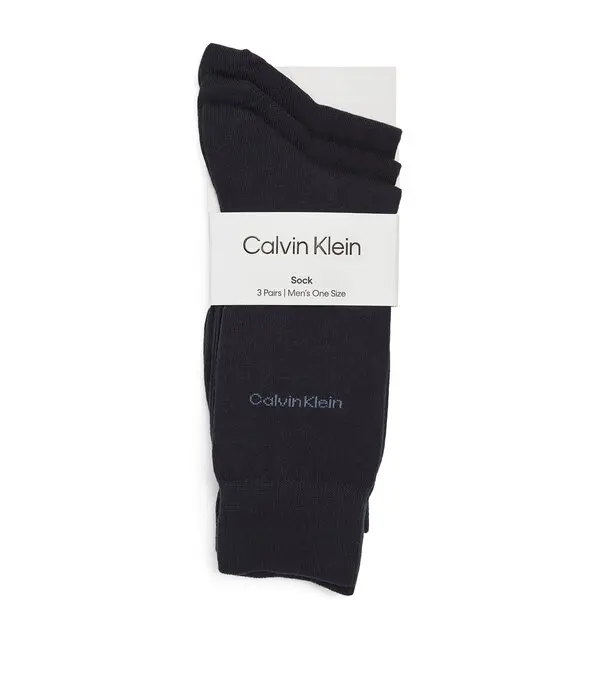 Calvin Klein Cotton-blend Ankle Socks - Navy