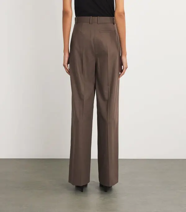 JOSEPH Wool Flannel Alana Wide-leg Trousers