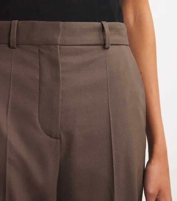 JOSEPH Wool Flannel Alana Wide-leg Trousers
