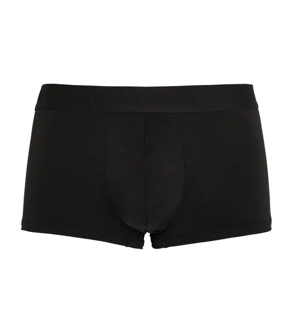 Calvin Klein Low-rise Tonal Trunks - Black