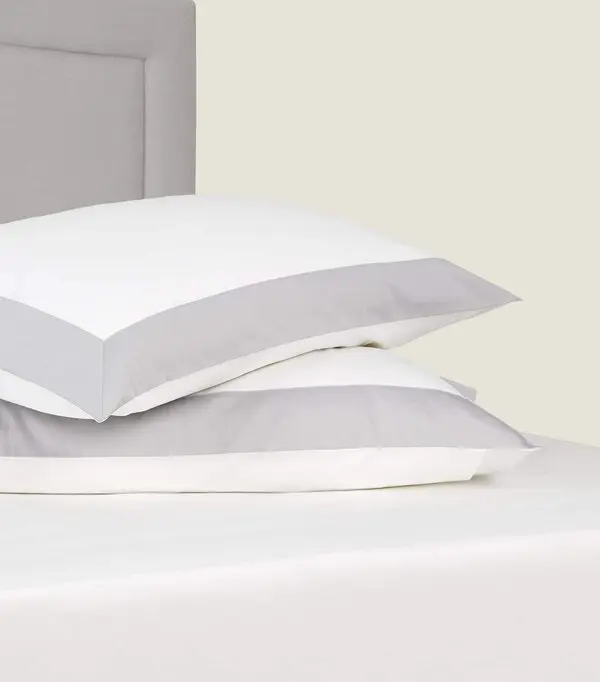 Frette Bold Super King Flat Sheet Set - Grey