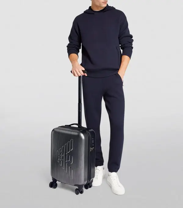 Emporio Armani Logo Trolley Suitcase - Grey