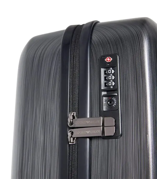 Emporio Armani Logo Trolley Suitcase - Grey