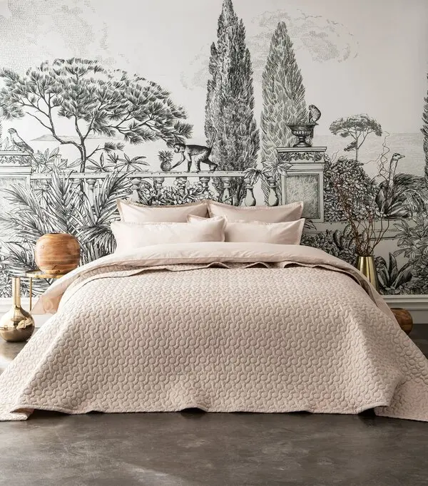 ALEXANDRE TURPAULT Poesie King Bedspread - Beige