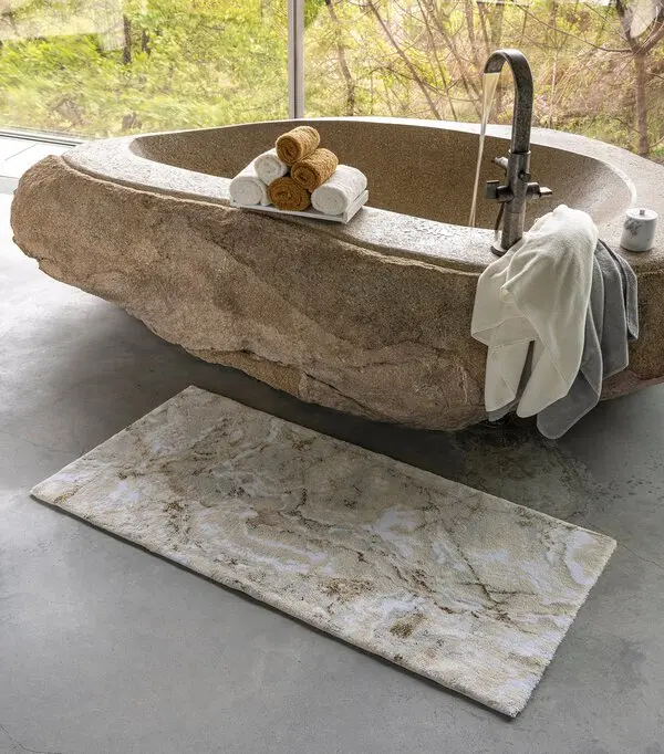 ABYSS & HABIDECOR Egyptian Cotton-blend Castello Bath Mat - Neutral