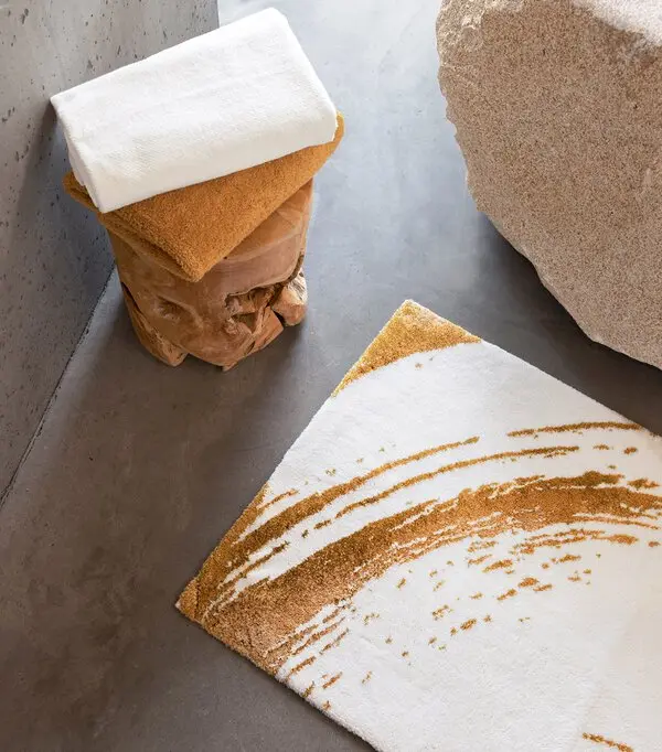 ABYSS & HABIDECOR Egyptian Cotton-blend Fortuny Bath Mat - Gold