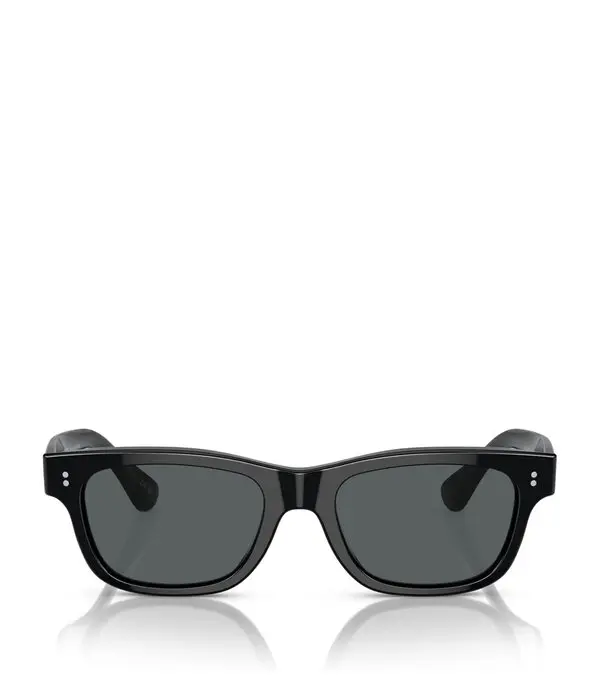 Oliver Spencer Full Rim Square Frame Sunglasses - Black