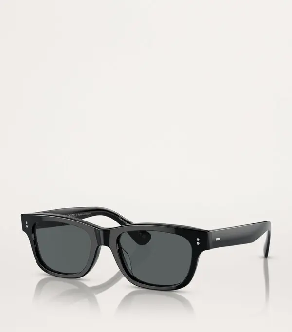 Oliver Spencer Full Rim Square Frame Sunglasses - Black