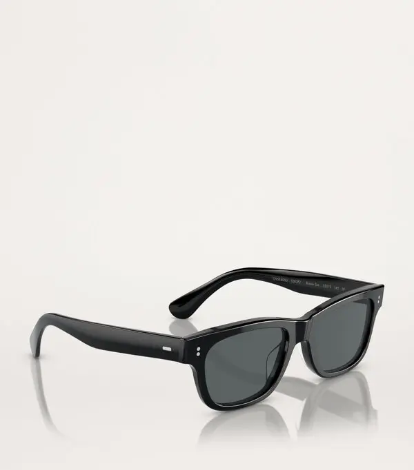 Oliver Spencer Full Rim Square Frame Sunglasses - Black