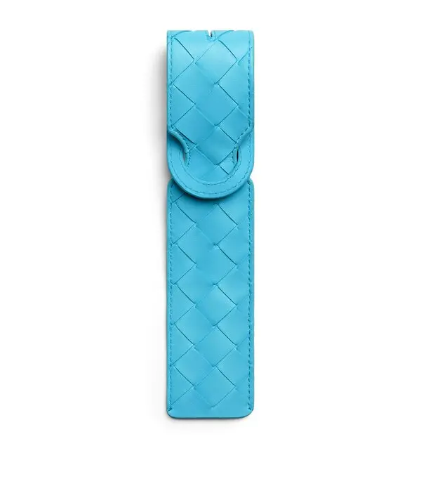 Bottega Veneta Leather Intrecciato Luggage Tag