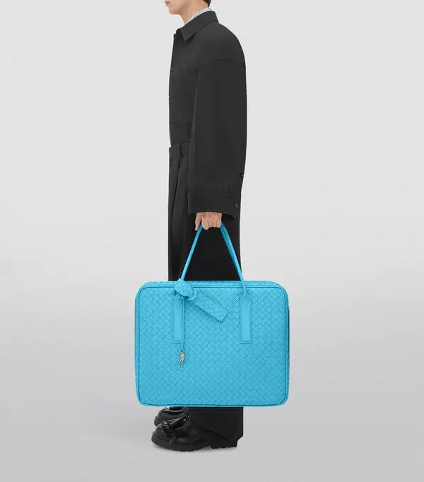 Bottega Veneta Leather Intrecciato Luggage Tag