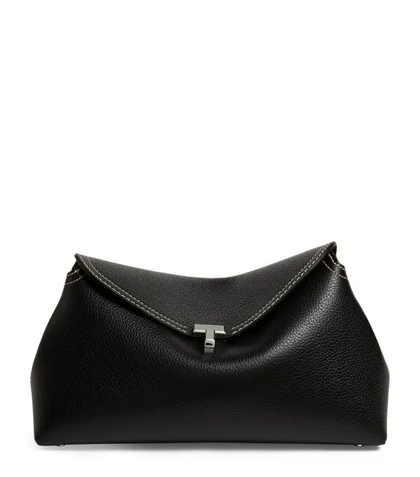 TOTÊME - Totême T-Lock Leather Clutch