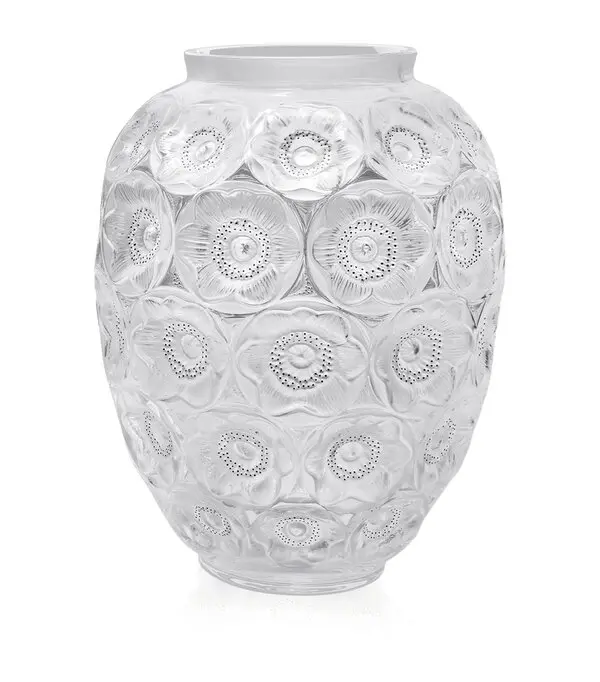 Lalique Anemone Grand Vase - Clear