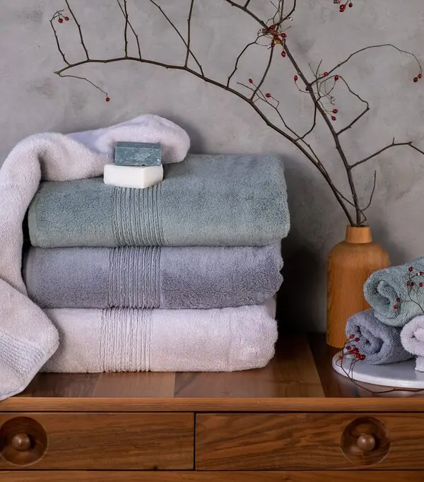HAMAM Organic Cotton Galata Bath Sheet - Green
