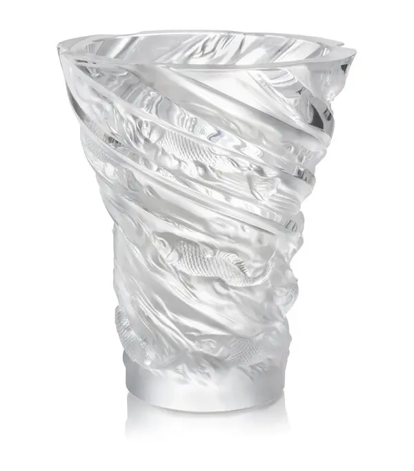Lalique Koi Fish Vase - Clear