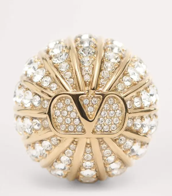 Valentino Garavani Crystal Clip-on Drop Earrings