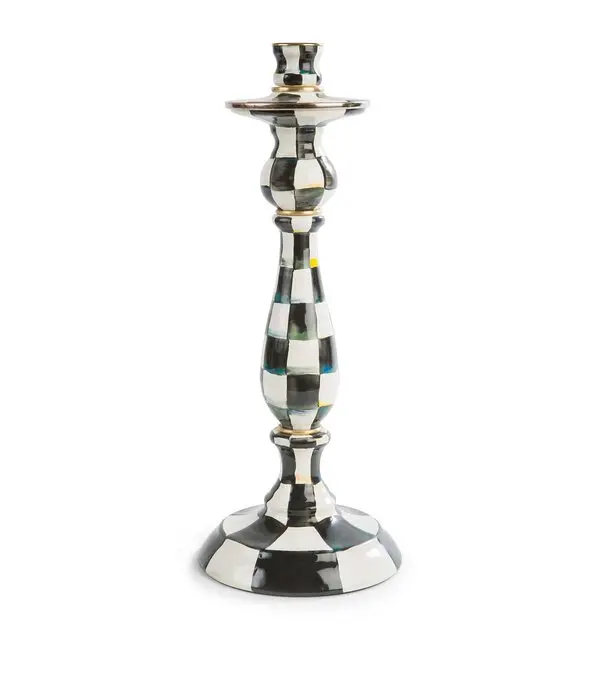 MACKENZIE-CHILDS Large Courtly Check Candlestick