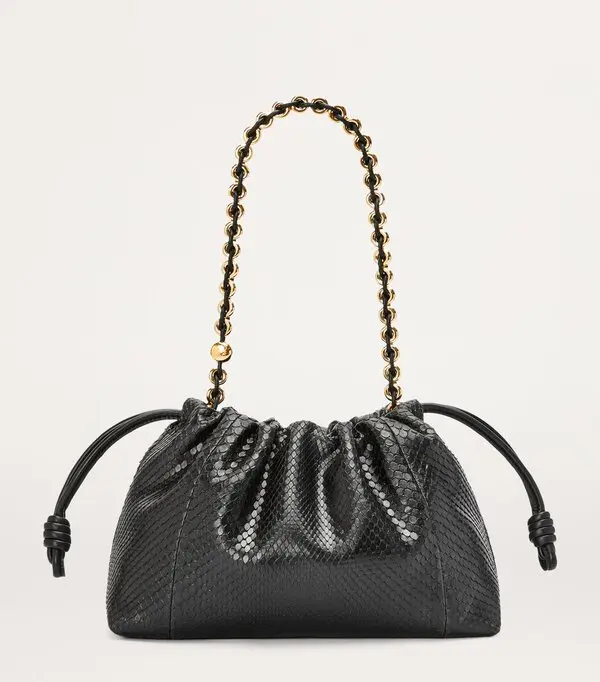 Loewe Medium Flamenco Snakeskin Shoulder Bag