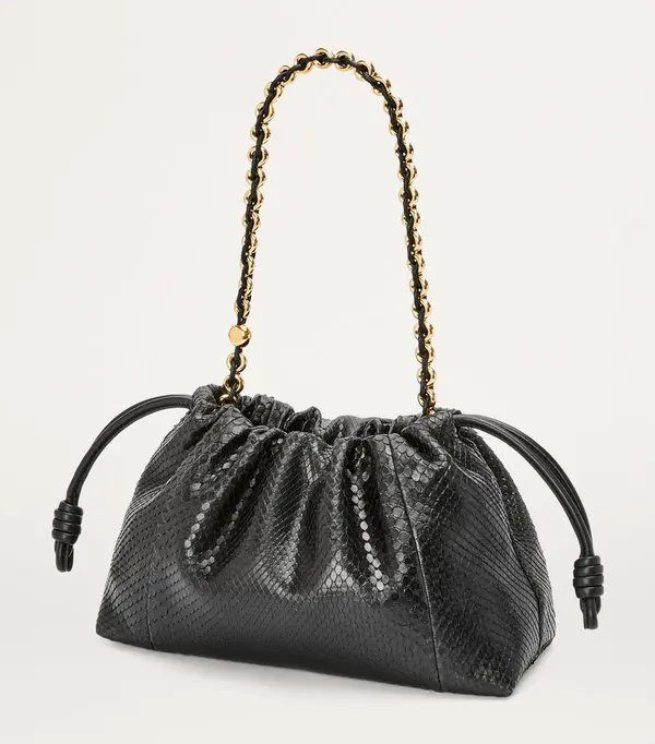 Loewe Medium Flamenco Snakeskin Shoulder Bag