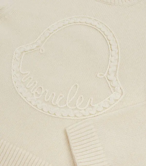 Moncler Wool-cashmere Embroidered Jumper