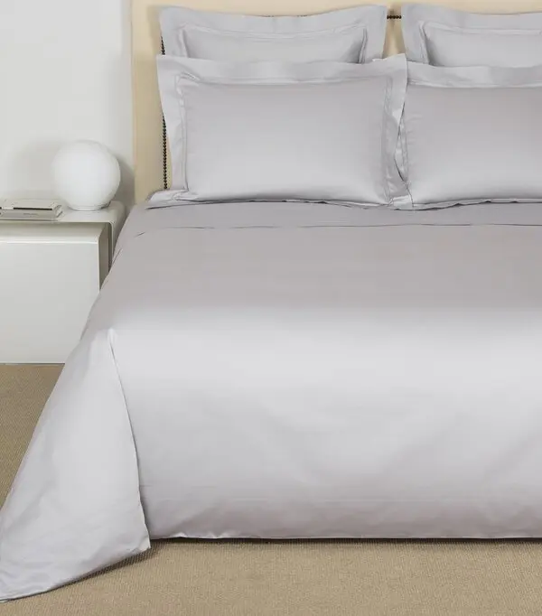 Frette Doppio Ajour Super King Flat Sheet Set - Grey