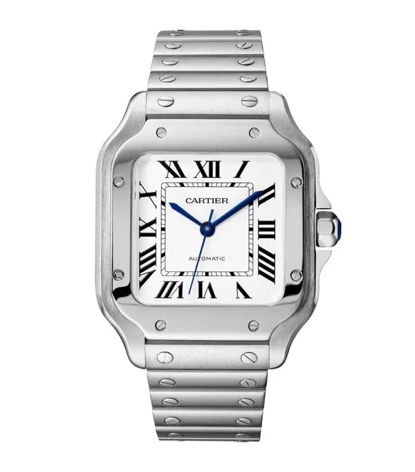Cartier Stainless Steel Santos De Watch - Silver
