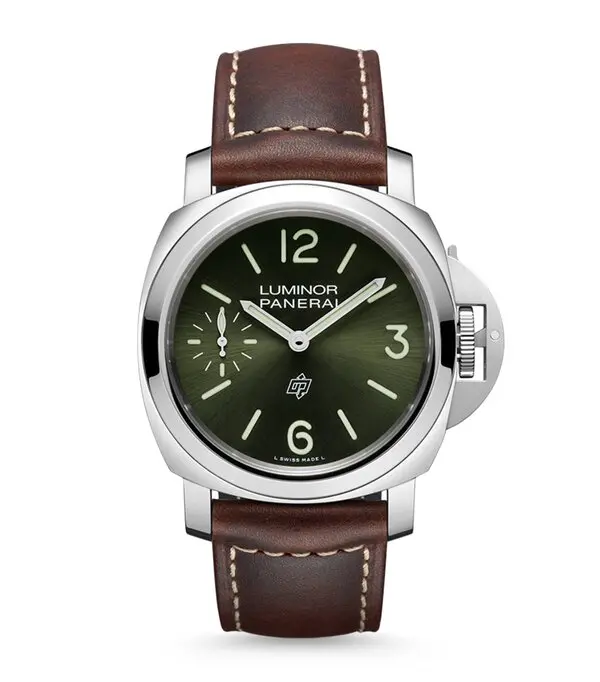 Panerai Stainless Steel Luminor Strap Watch - Green