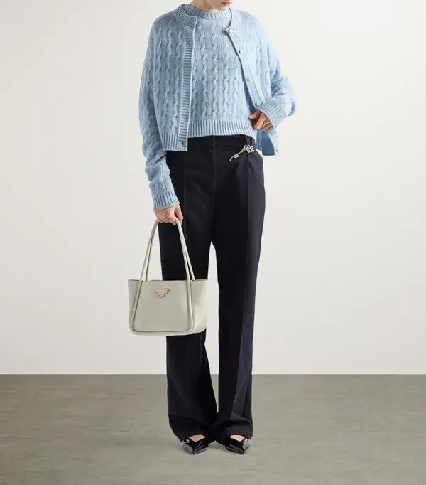 Prada Cashmere Cable-knit Sweater - Turquoise