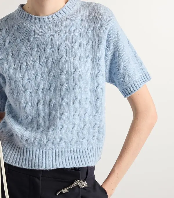 Prada Cashmere Cable-knit Sweater - Turquoise
