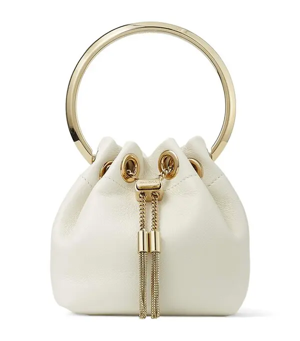 JIMMY CHOO Micro Bon Bon Top-handle Bag - White