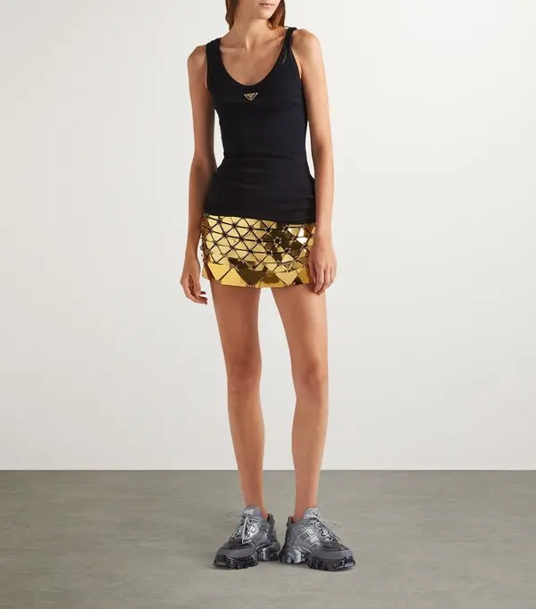 Prada Triangle Logo Tank Top - Black