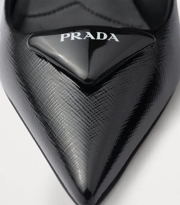 Prada Saffiano Leather Slingback Pumps