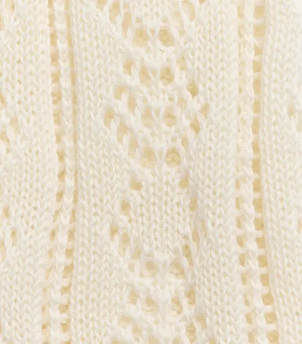 Valentino Garavani Pointelle-knit Knee High Socks - Nude